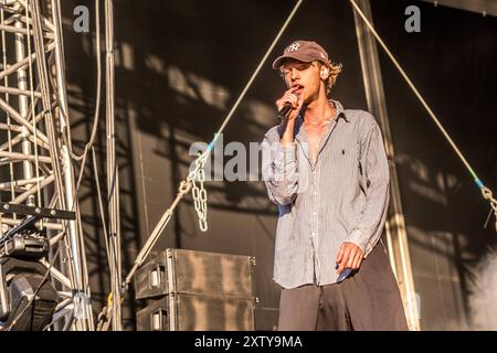 Der deutsche Rapper Makko Christoph Makowski auf dem Highfield Festival ...