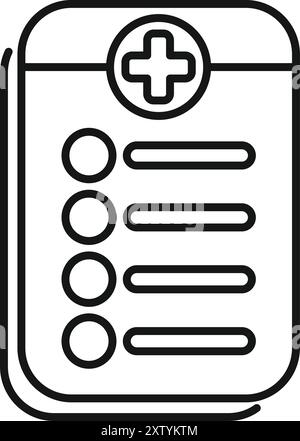 Medical Evaluation Form Icon. Hospital Patient Document Health Record ...