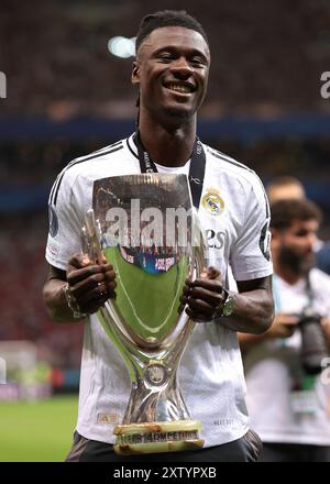 WARSAW - Eduardo Camavinga of Real Madrid CF during the UEFA Super Cup ...