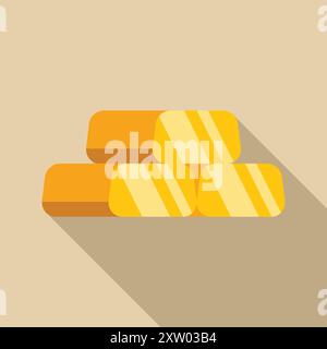 Three gold bars are stacked on top of each other, representing wealth, luxury, and success Stock ...