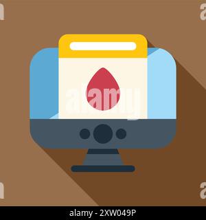 Blood donation icon showing blood drop with plus sign Stock Vector ...