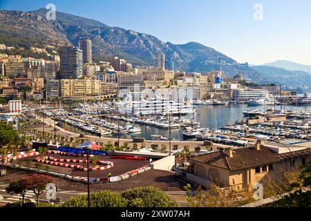 Beautiful cityscape of Monaco and Port Hercule in Europe Stock Photo ...