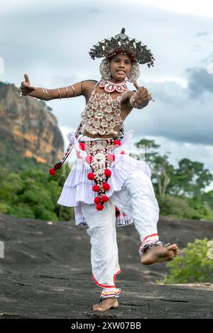 SIGIRIYA, SRI LANKA - JULY 16, 2024 : A Ves Dancer, also known as a ...