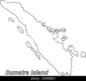 Sumatra map. Blank vector map of the Island. Borders of Sumatra for ...