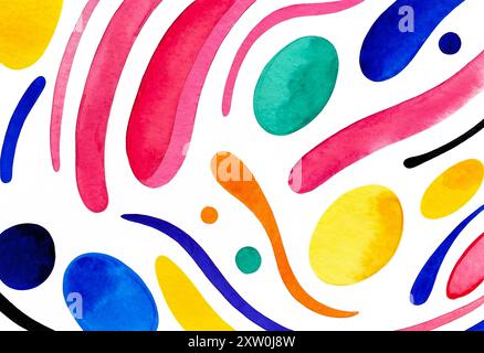Bright colorful shapes on a white, Abstract background for design Stock ...
