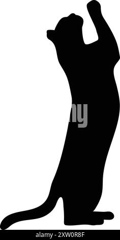 Cat silhouette walking, running, playing Stock Vector Image & Art - Alamy