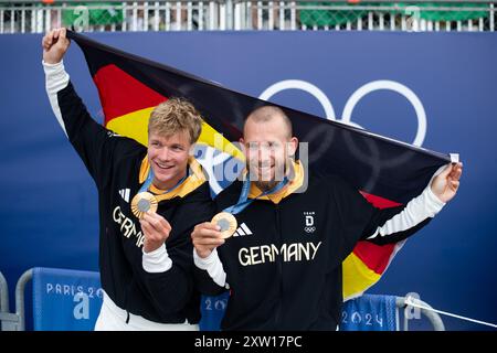 SCHOPF Jacob, LEMKE Max (Deutschland) jubeln ueber den Sieg und die ...