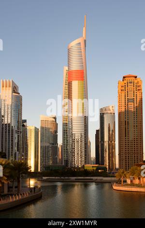 Dubai, UAE, Jan 8, 2016. Almas Tower, a 68-story skyscraper in Jumeirah ...