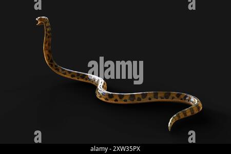 3d Illustration Golden Anaconda, Boa Constrictor The World's Biggest ...