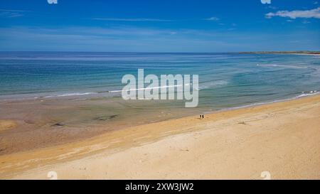 Fraserburgh Beach Aberdeenshire Scotland in summer the sweep of the ...