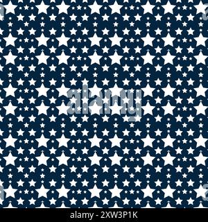 Starlight. Seamless star pattern. stars of different sizes and shades ...