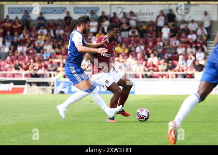 Exeter City midfielder Reece Cole (12) and Exeter City Manager Gary ...