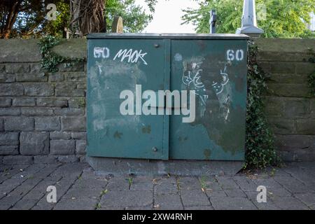 Green BT junction box Stock Photo - Alamy