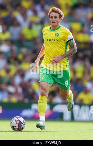 Josh Sargent of Norwich City breaks with the ball during the Sky Bet ...