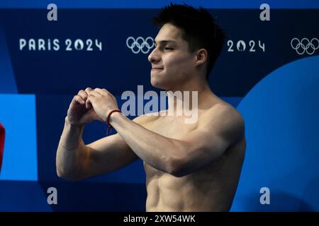 Osmar Olvera Ibarra of Mexico celebrates after winning the bronze medal ...