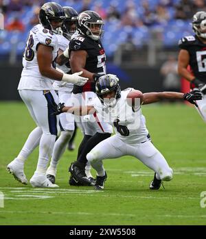 Baltimore Ravens safety Beau Brade (25) rushes during an NFL football ...