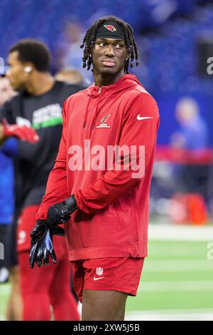 Arizona Cardinals wide receiver Marvin Harrison Jr. (18) warms up prior ...