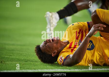 Alejandro Balde of FC Barcelona seen in action during the LaLiga EA ...