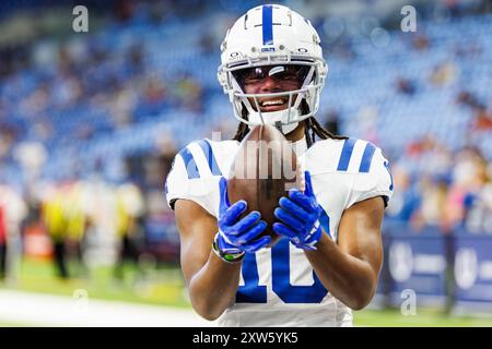 Indianapolis Colts wide receiver Adonai Mitchell (10) in action during ...