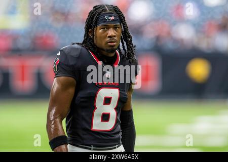 Houston Texans wide receiver John Metchie III (8) walks during the team ...