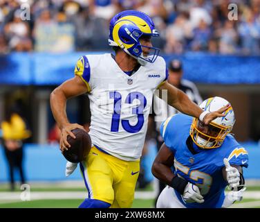 Los Angeles Rams quarterback Stetson Bennett IV (13) during a joint ...