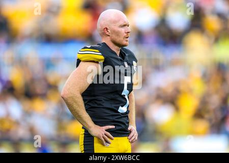 Buffalo Bills punter Cameron Johnston (16) is helped after being hit in ...