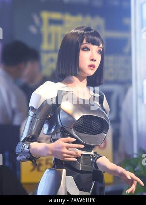HANGZHOU, CHINA - AUGUST 17, 2024 - An intelligent bionic "beauty ...