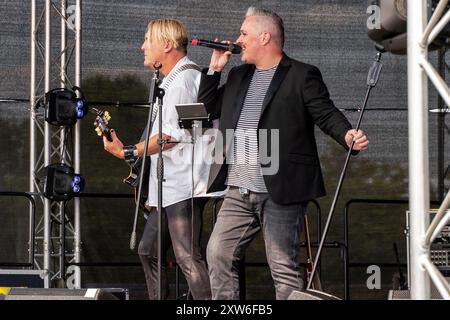 Matthew James Pateman & Rob Jeffrey and Lee Murray seen on stage ...