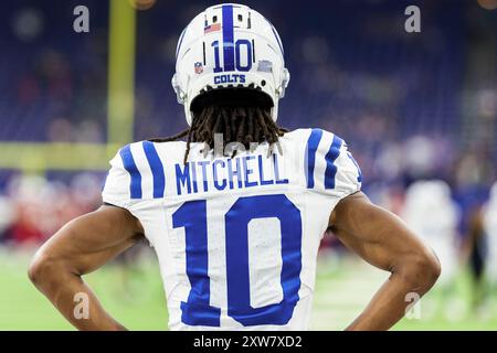 Indianapolis Colts wide receiver Adonai Mitchell (10) in action during ...