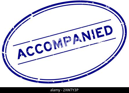 Grunge blue partnership word oval rubber seal stamp on white background ...