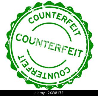 Grunge green counterfeit word rubber seal stamp on white background Stock Vector Image & Art - Alamy