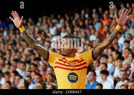 Raphina (FC Barcelona) reacts during La Liga football match between FC ...
