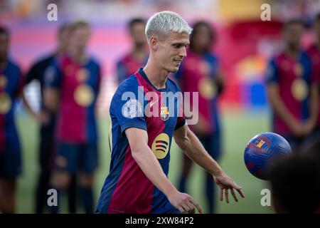 Dani Olmo (FC Barcelona) seen during the FC Barcelona’s first training ...