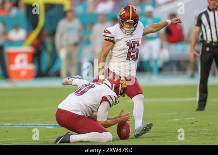 Miami Dolphins kicker Riley Patterson (47) practices on the field ...