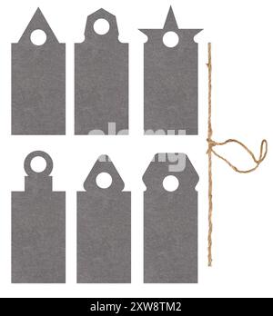 Paper price label on jute background. Copy space Stock Photo - Alamy