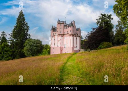 Craigievar Castle is an iconic Scottish castle in pink, located in ...