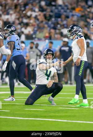 Seattle Seahawks kicker Jason Myers (5) in action against the Miami ...
