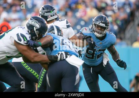 Seattle Seahawks quarterback Sam Howell (6) looks on before an NFL ...