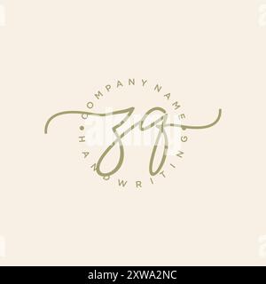 ZQ Initial Letter handwriting logo hand drawn colorful box vector, logo ...