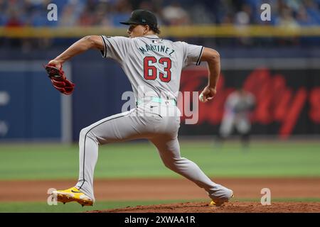 Arizona Diamondbacks pitcher Justin Martinez throws during the ninth inning of a baseball game ...