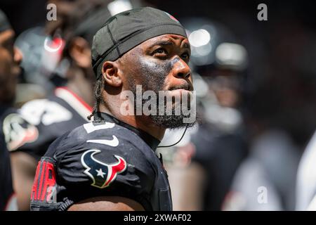 Houston Texans linebacker Azeez Al-Shaair stands on the sideline during ...