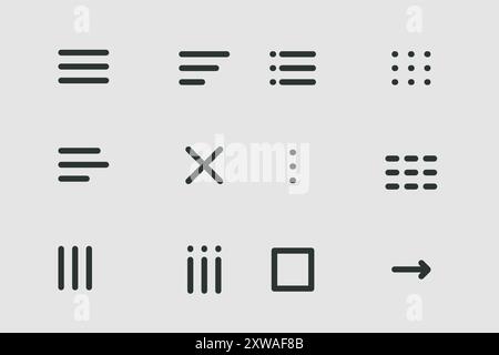 Hamburger interface menu simple line, minimal ui popup burger. Template ...