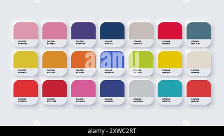 Color palette guide in Neon Punk colour theme collections. Color ...