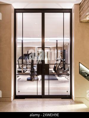 equipment in modern exercise room Stock Photo - Alamy