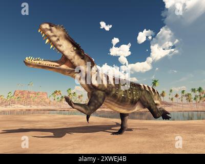 Archosaur Prestosuchus in a landscape Stock Photo - Alamy