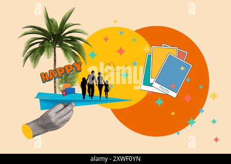 Woman with orange paper plane on yellow background Stock Photo - Alamy