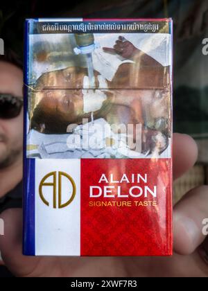 Alain Delon, French movie actor, in Buenos Aires, Argentina Stock Photo ...