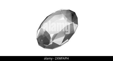 Diamond Gem on transparent background, white gemstone diamond isolated ...