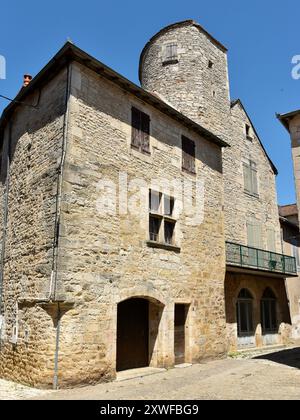 Medieval street in city of Villeneuve Lez Avignon, France Stock Photo ...