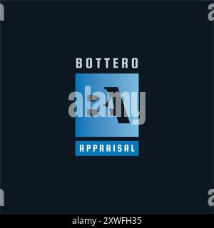 B A Logo BA Letter Modern Design Vector with blue and silver gradient ...